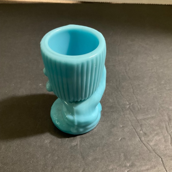 Dining | Vintage Delphite Blue Glass Beggars Hand Egg Cup | Poshmark